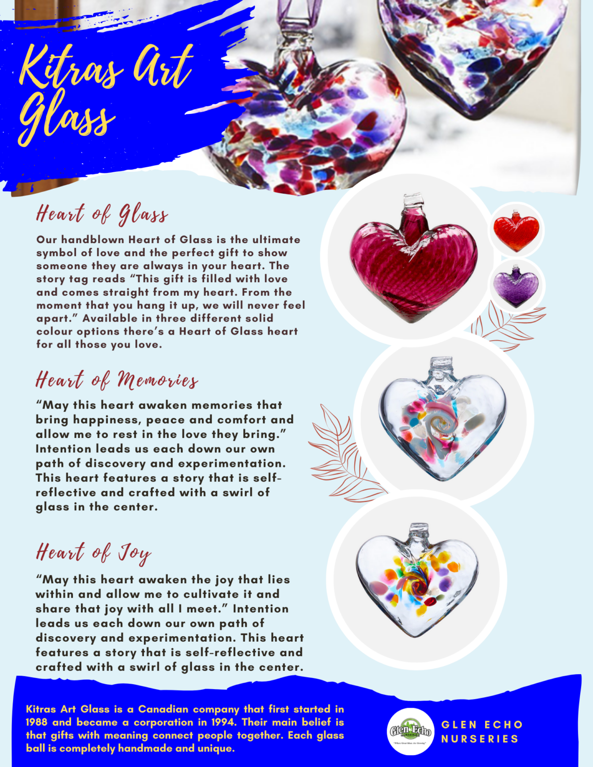 Kitras Art Glass Decorative Balls - Glen Echo Nurseries